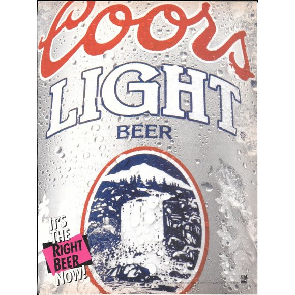 Coors | Art | 992 Coors Light Beer Silver Bullet Can Vintage Print Ad ...